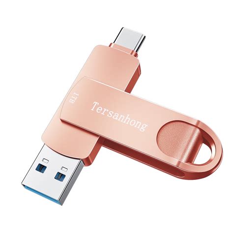 Tersanhong TB USB C Flash Drive Type C Thumb Drives Memory Stick Data Storage Pen Drives Pink