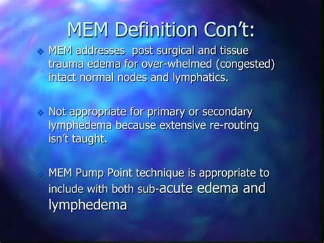 Ppt Introduction To Manual Edema Mobilization Mem Powerpoint
