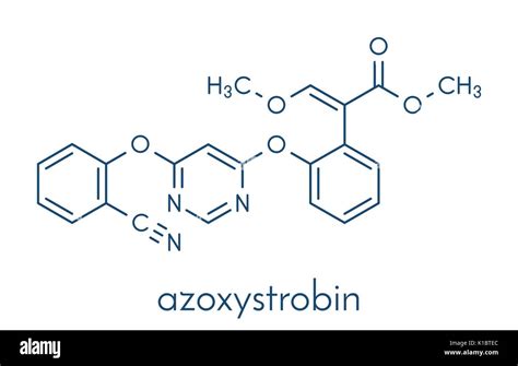 Azoxystrobin Fungicide Molecule Skeletal Formula Stock Vector Image