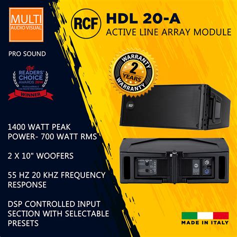 rcf hdl 20 a active line array module multi audio visual facebook