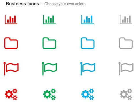 Business Analysis Folder Flag Cogs Ppt Icons Graphics