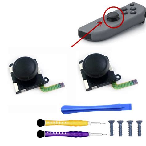 2 pcs 3d analog joystick thumb stick for nintend switch joycon sensor