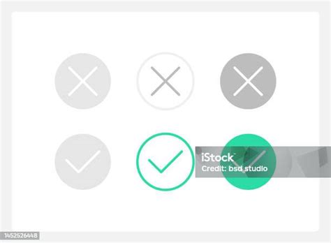 동의 및 거부 단추 상태 Ui 요소 키트 그래픽 사용자 인터페이스에 대한 스톡 벡터 아트 및 기타 이미지 그래픽 사용자 인터페이스 긍정적인 감정 표현 낮 Istock