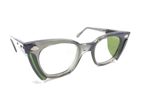 Titmus Z87 Vintage Retro Tart Style Smoke Gray Eyeglasses Frames Side