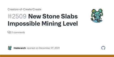 New Stone Slabs Impossible Mining Level · Issue 2509 · Creators Of
