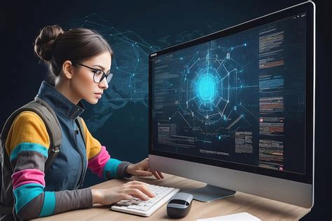 Html And Css Collage Concept With Person Programming And Api