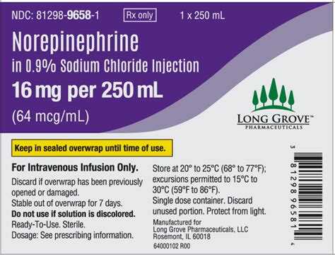 Dailymed Norepinephrine Norepinephrine Bitartrate Solution