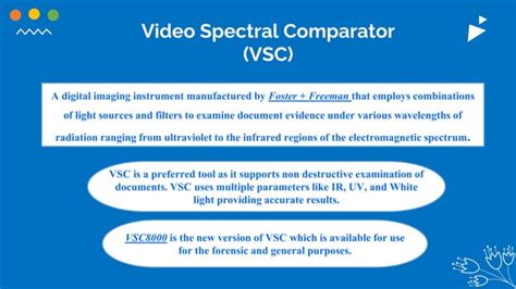 Video Spectral Comparator Ppt