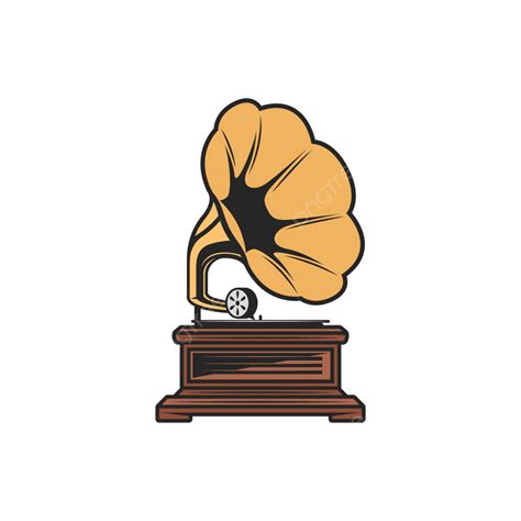 Phonograph Record Vector Hd Png Images Retro Gramophone Isolated
