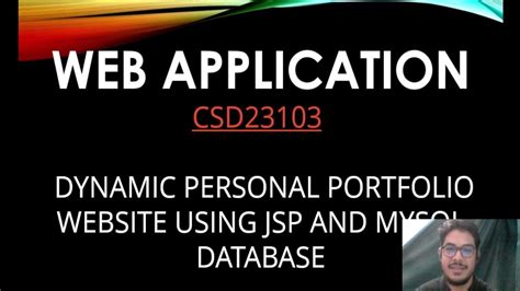 dynamic personal portfolio website using jsp and mysql youtube