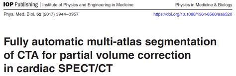 Fully Automatic Multi Atlas Segmentation Of Cta For Partial Volume Correction In Cardiac Spectct