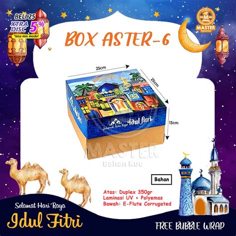 Jual Box Lebaran Aster 6 Untuk Kue Tart Bolu 25x25x8cm 1 Lbr Shopee Indonesia