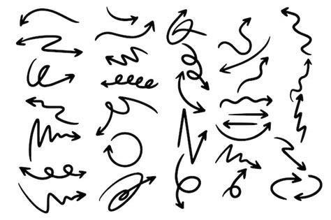 Premium Vector Curvy Arrows Set