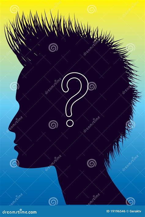 Vector Human Head With Question Mark Stock Vector Illustration Of Problem Abstract 19196546