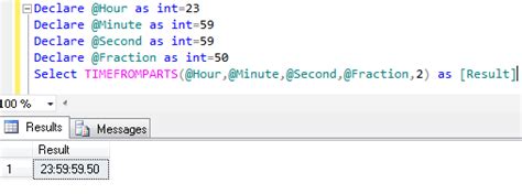 Sql Server 2012 Date And Time Function Timefromparts Sql Server
