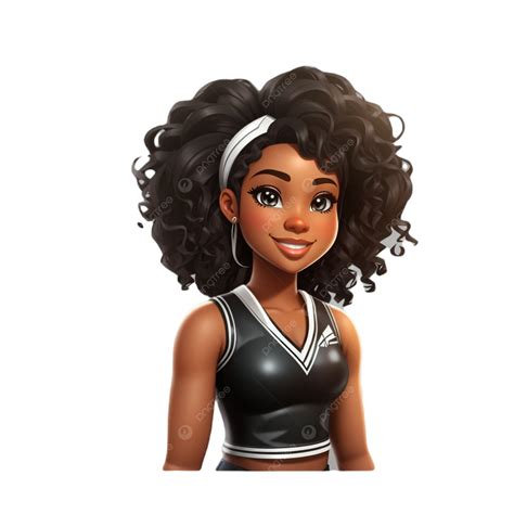 3d Render Of An African American Cheerleader Isolated 3d Render Of An