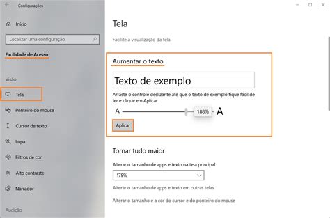 Como alterar o tamanho do texto dos títulos das janelas e de outros elementos na área de