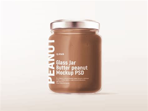 Glass Jar Butter Peanut Mockup Free Psd Template Psd Repo