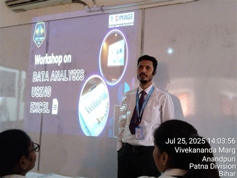 I Have Conducted The Workshop On Data Analysis Using Excel And