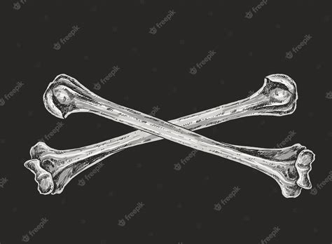Premium Vector Skull And Crossbones Drawing Illustration