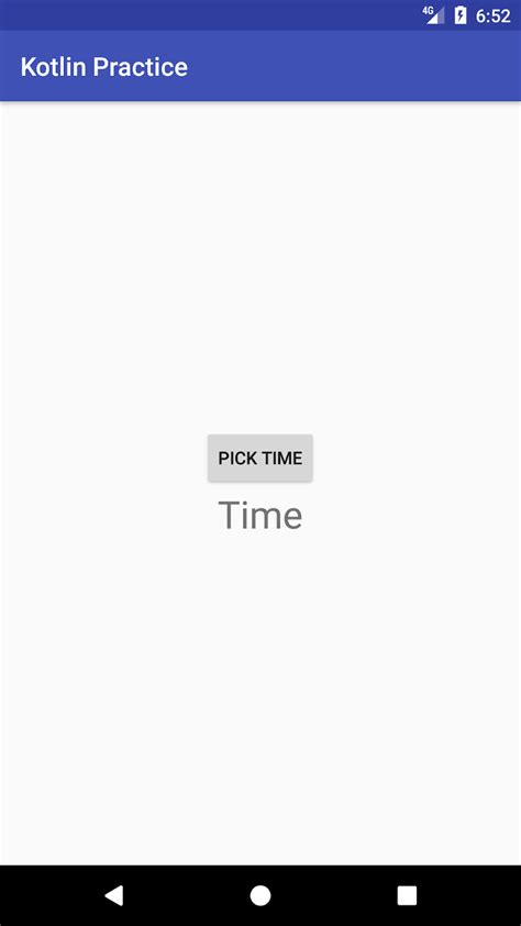 Time Picker Dialog Kotlin Android Studio