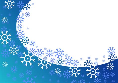 Blue Winter Snowflake Page Border Vector Art At Vecteezy