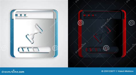 Paper Cut Loading A Data Window With A Progress Bar Icon Isolated On