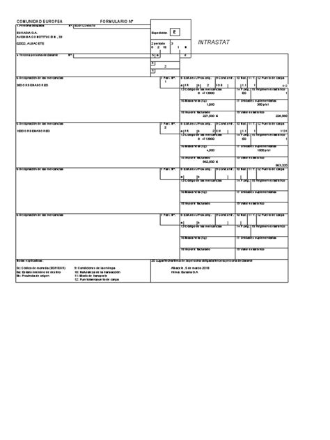 Modelo Intrastat Pdf Economía De Europa El Comercio Internacional