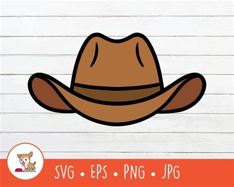 Cowboy Hat Clipart Vector Cowboy Hat SVG Cowboy Cut File For Cricut PNG EPS Instant Digital