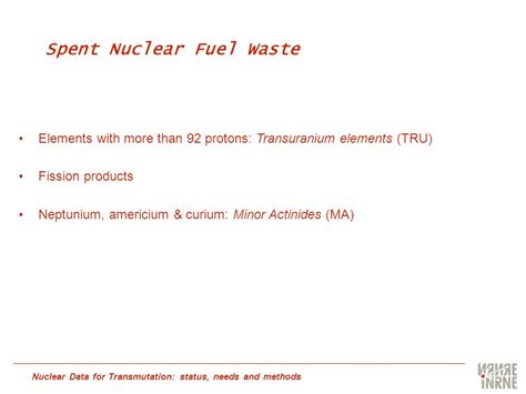 nuclear data for transmutation status needs and methods review of the available experimental