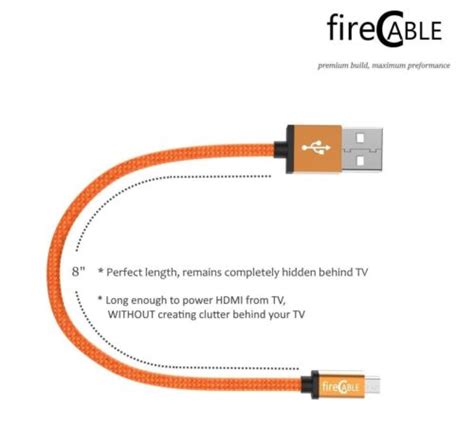 Plus Power Cord Adapter For Firestick Powers Fire Tv Stick From Tv Usb