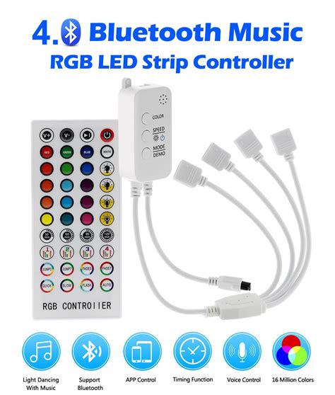 2021 Music Bluetooth Controller Rgb Controller Dc12v 40key Ir Remote Controller For 2835 5050