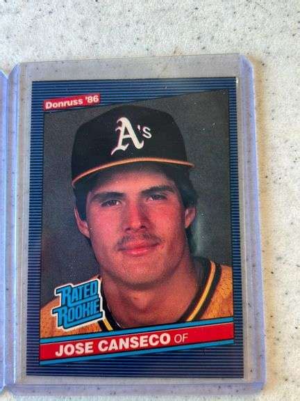 1986 Donruss Jose Canseco Rookie 1987 Fleer Barry Larkin Rookie Gary