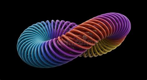 Colorful 3d Spiral Design With Vibrant Twists And Swirls For Modern Art Stock Illustration