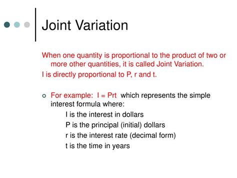 Joint Variation Examples Real Life