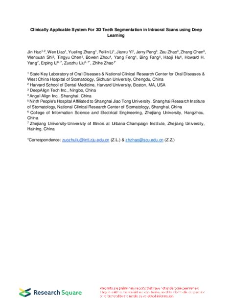 pdf clinically applicable system for 3d teeth segmentation in
