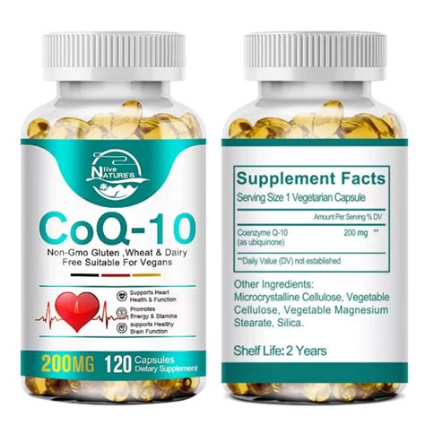 Coq10 Co Enzyme Pure Ubiquinone Cq10 Of Coenzyme Q10 200mg 120 Vegan