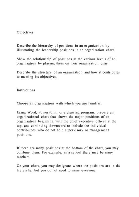 Objectivesdescribe The Hierarchy Of Positions In An Organi Pdf