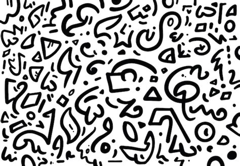 Premium Vector Abstract Doodle Pattern Random Shape Vector