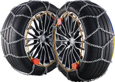 Amazon.com: VEVOR Tire Chains, Snow Chains for Cars SUV Pickup Trucks, 2 Pack Adjustable Snow ...