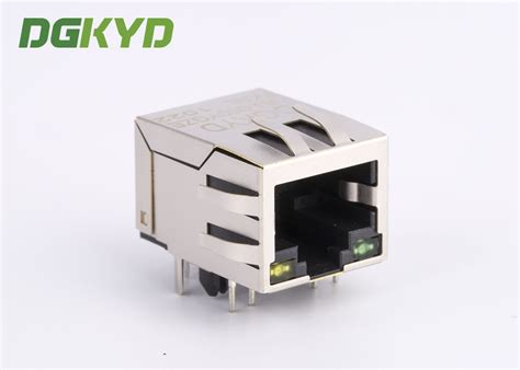Surface Mount Shielded Right Angle Ethernet Rj45 Connector 100 Base