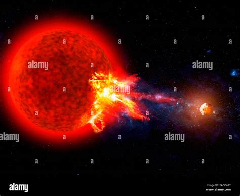 Red Dwarf Superflare Computer Illustration Of A Superflare Emitted