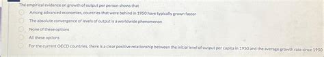 solved the empirical evidence on growth of output per person