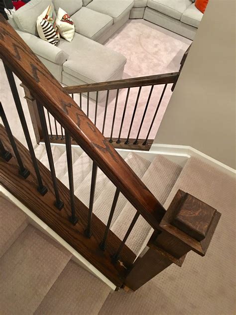 Diy Banister Rustic Basement Diy Stair Railing Stairs Makeover Design
