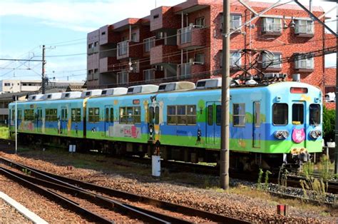 西鉄貝塚線でラッピング電車「にゃん電」運行中