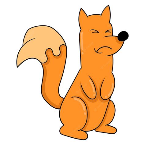Premium Vector Ferret Is Standing Sleeping Face Doodle Icon Image Kawaii