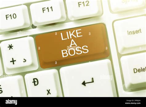 Handwriting Text Like A Boss Business Idea Acting As If You Are The One Giving Orders In Job Or