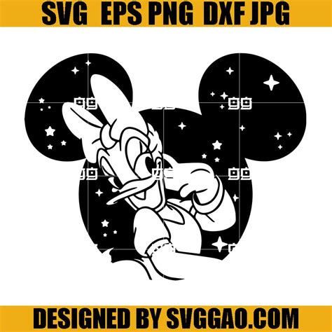 Daisy Duck Svg Daisy Ears Svg Duck And Mickey Head Svg