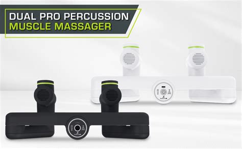 Prosourcefit Dual Pro Percussion Massage Gun 6 Attachable Pieces For Deep Tissue