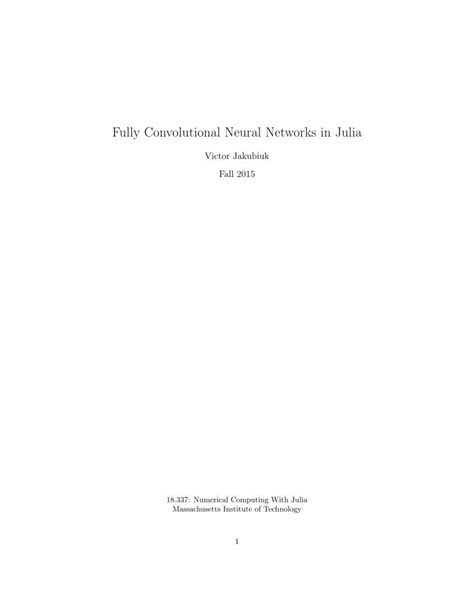 Pdf Fully Convolutional Neural Networks In Juliacourses Csail Mit Edu